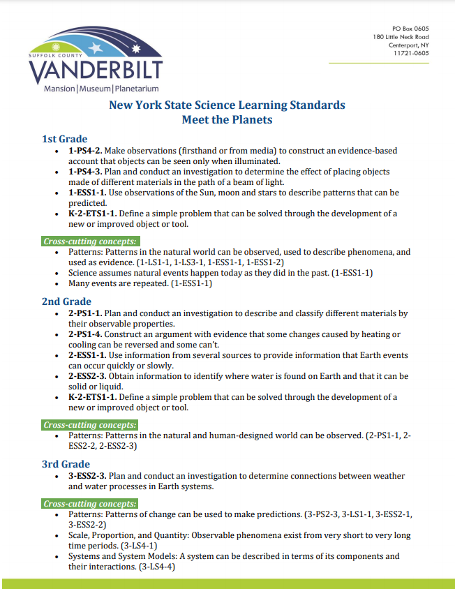 Meet The Planets Vanderbilt Live Lecture Program